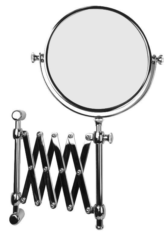 7.5 Inch Chrome Wall Mounted Extendable 360° Swivel Mirror Dia.19cm for ...