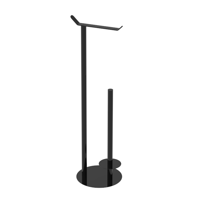 Free Standing Weighted Toilet Paper Stand With Round Base And Spare